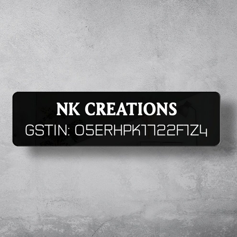 Buy GST Number Plates Online – Custom Engraved Name Boards for Shops ...