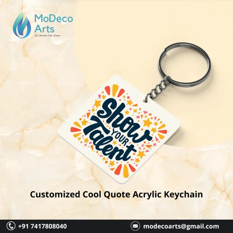 Personalized Quote Acrylic Keychain – Carry Your Inspiration