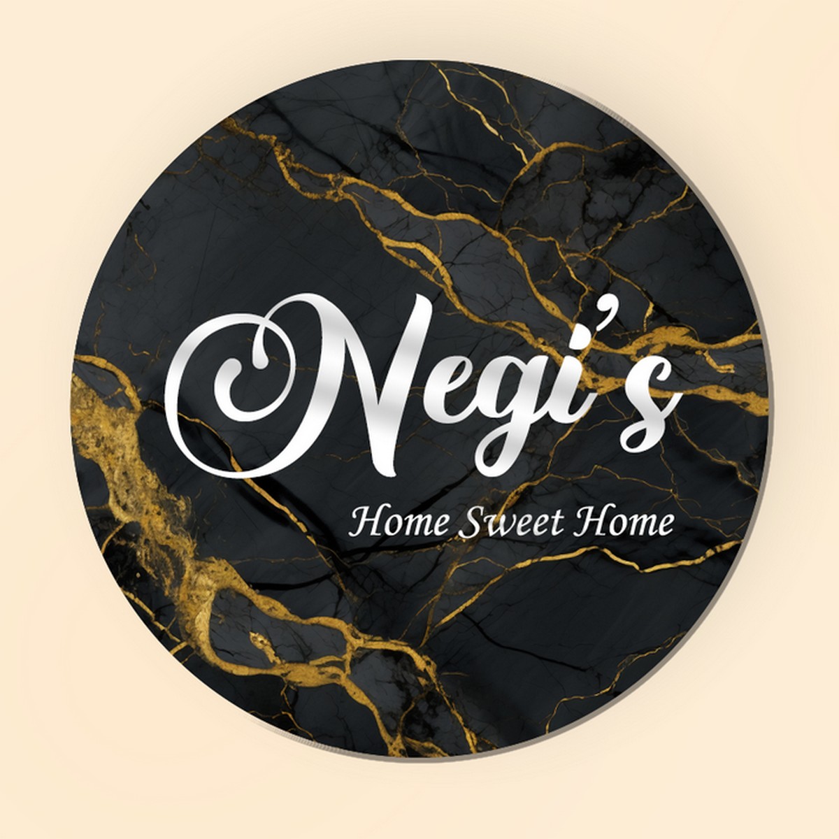 Golden Marble Acrylic Nameplate 😍 Make a Grand Statement