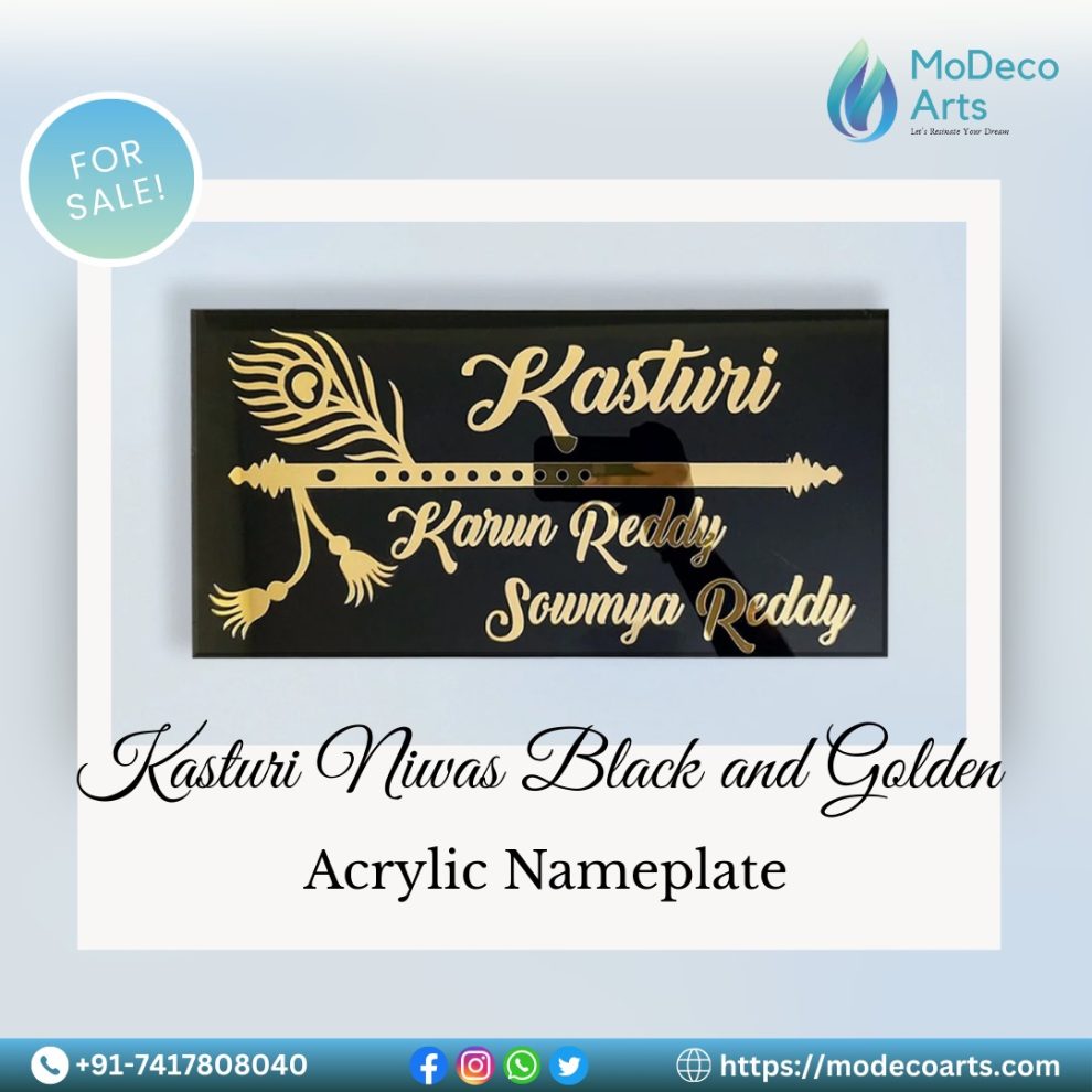Golden Acrylic Nameplate 😍 Embrace Royal Elegance