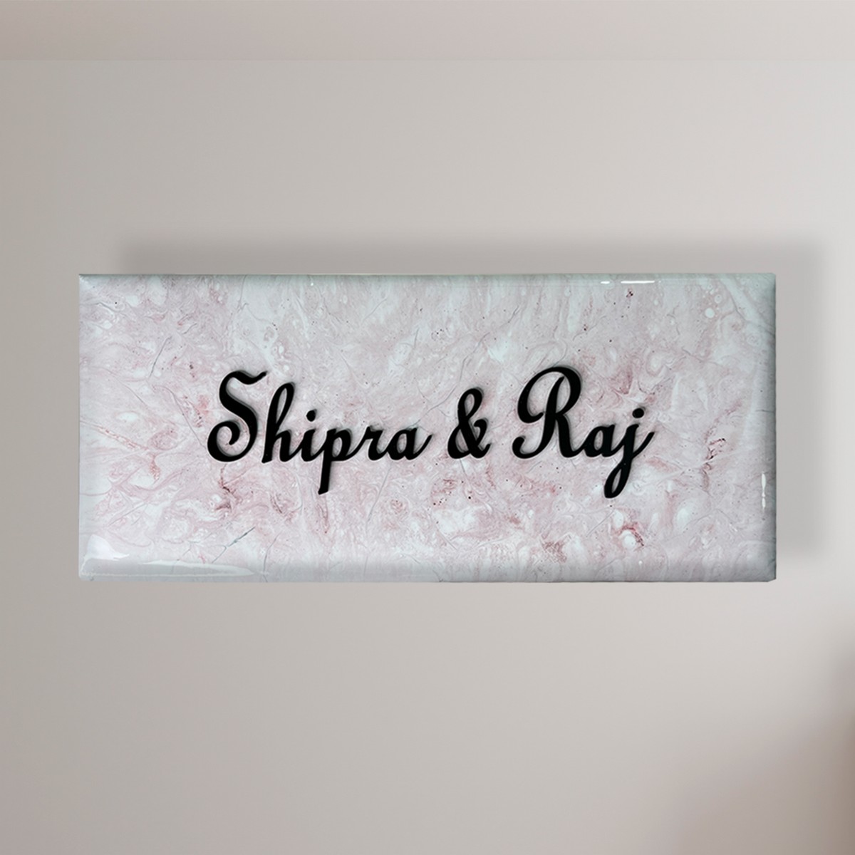 Marble Texture Resin Nameplate 😍 Add Luxe Appeal to Door