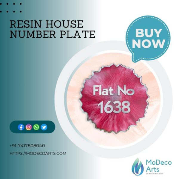 Resin House Number Plate – Stylish, Durable & Custom Made