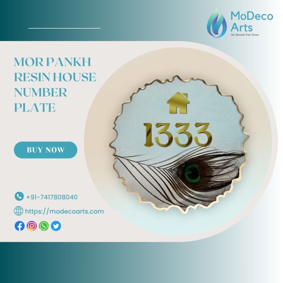 Mor Pankh House Numberplate: Divine, Custom & Elegant Entry