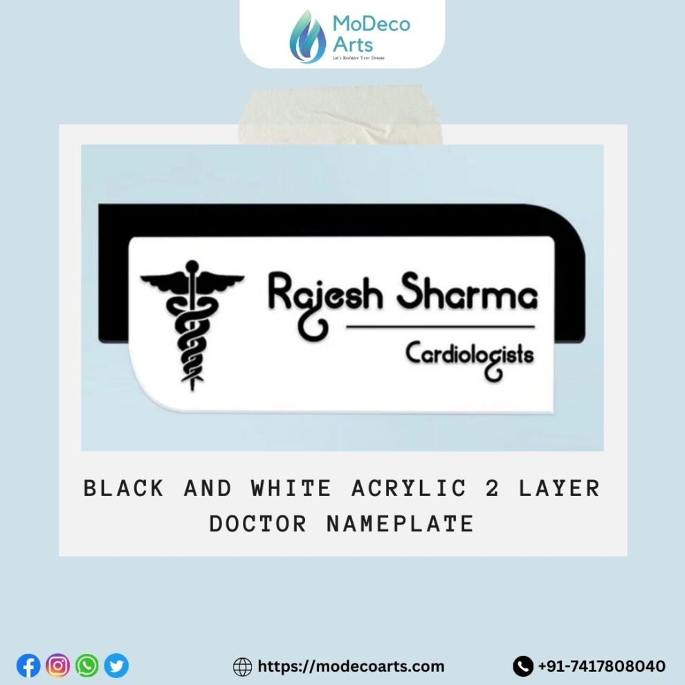 Acrylic Doctor Nameplate – Professional & Custom Designs